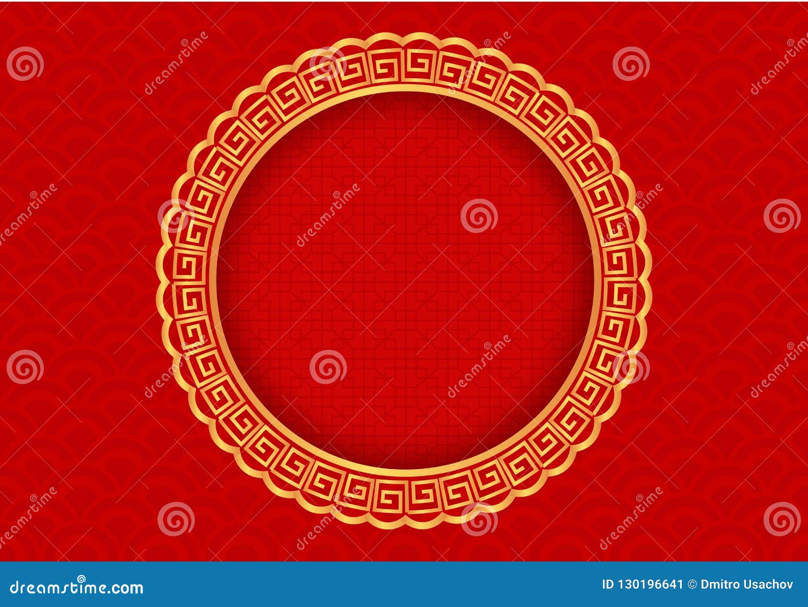 Gold Background with a Pattern in the Chinese Style. Illustration Stock ...