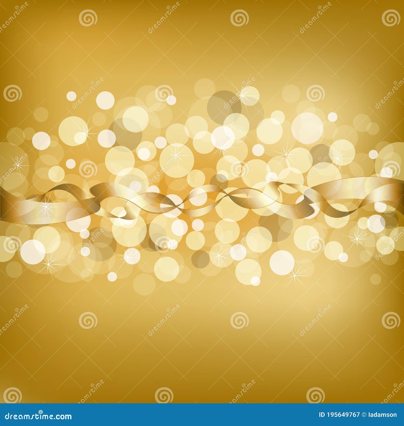 Gold Background with Ribbon Stock Vector - Illustration of golden ...