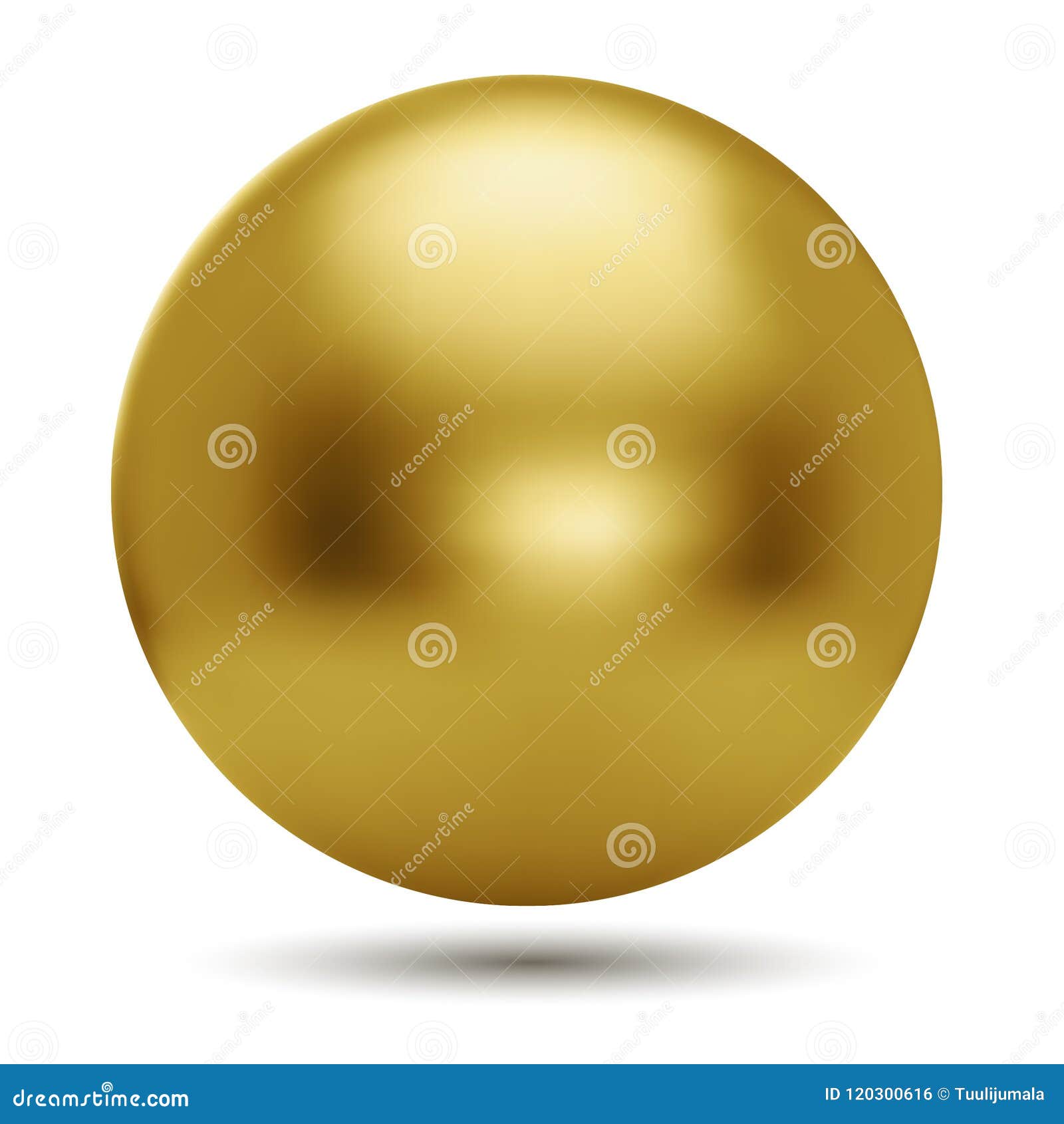 Gold Ball Isolated on White Background Stock Vector - Illustration of ...