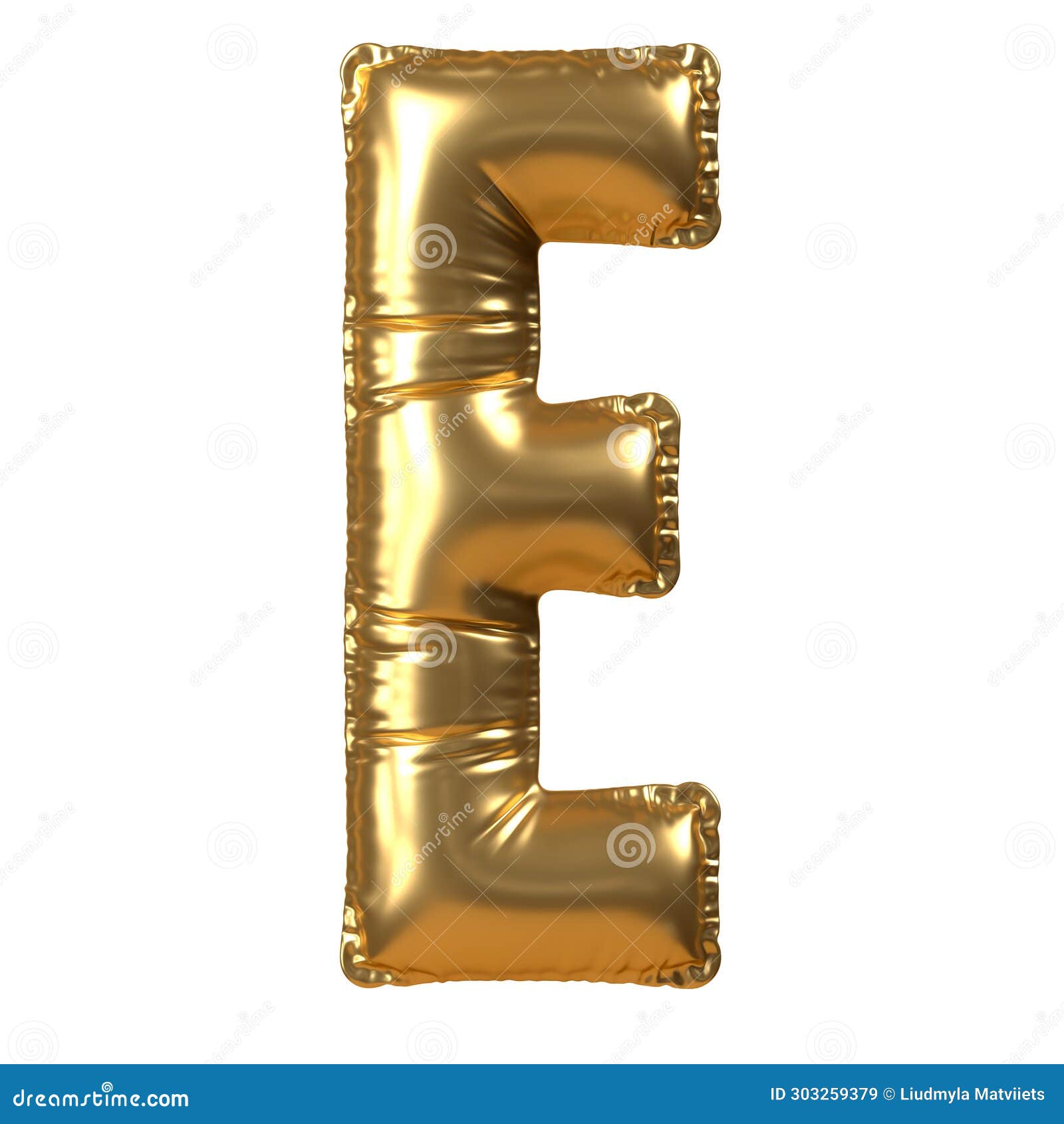 Gold Balloon Letter E stock illustration. Illustration of balloon - 303259379
