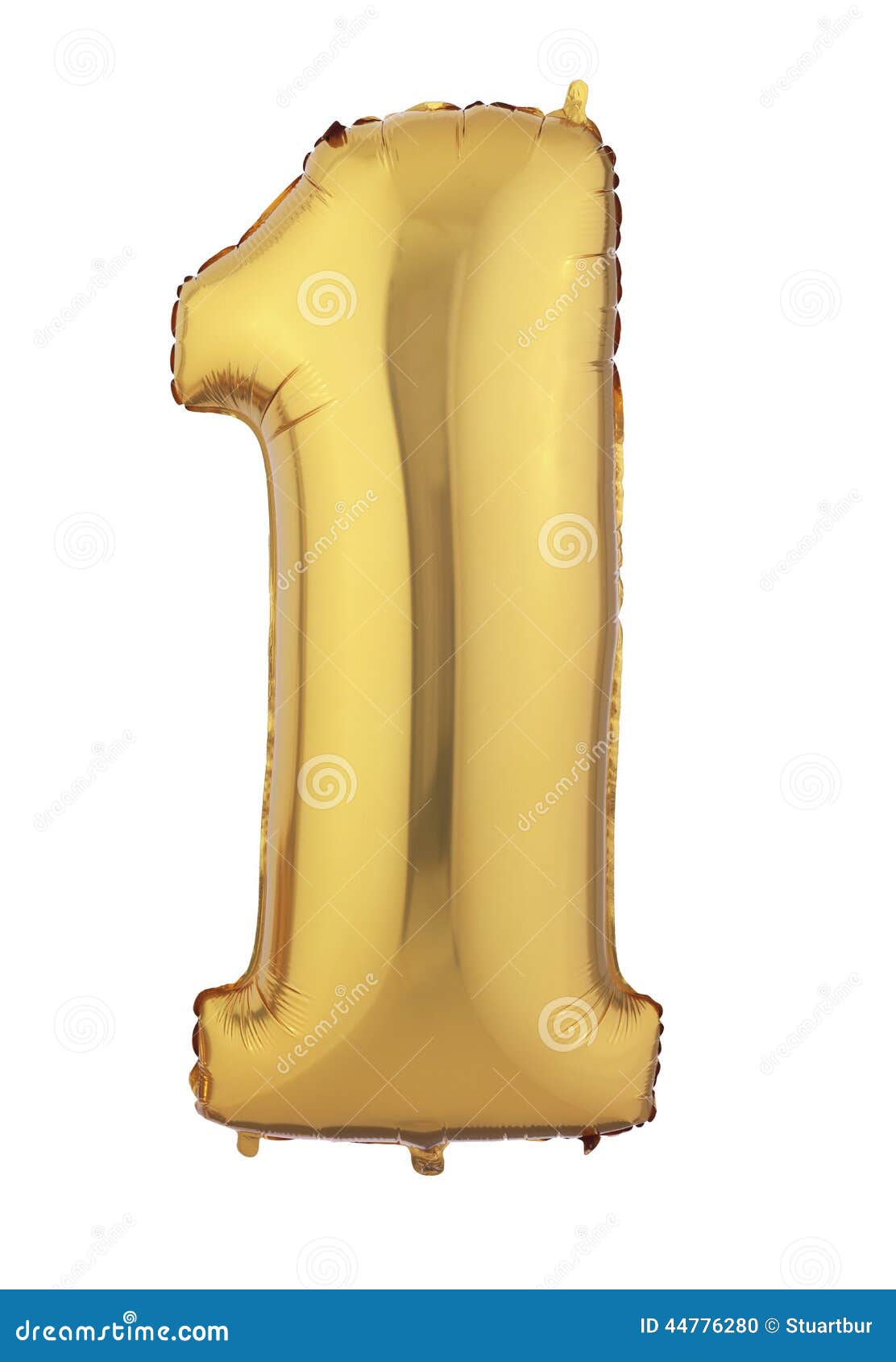 Gold Balloon One stock photo. Image of isolated, large - 44776280