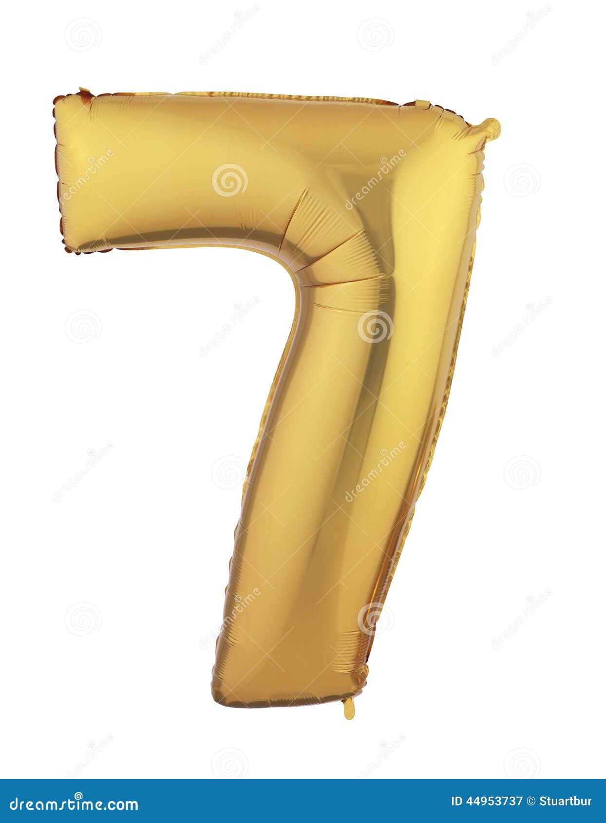 Gold Balloon Seven stock image. Image of white, inflation - 44953737