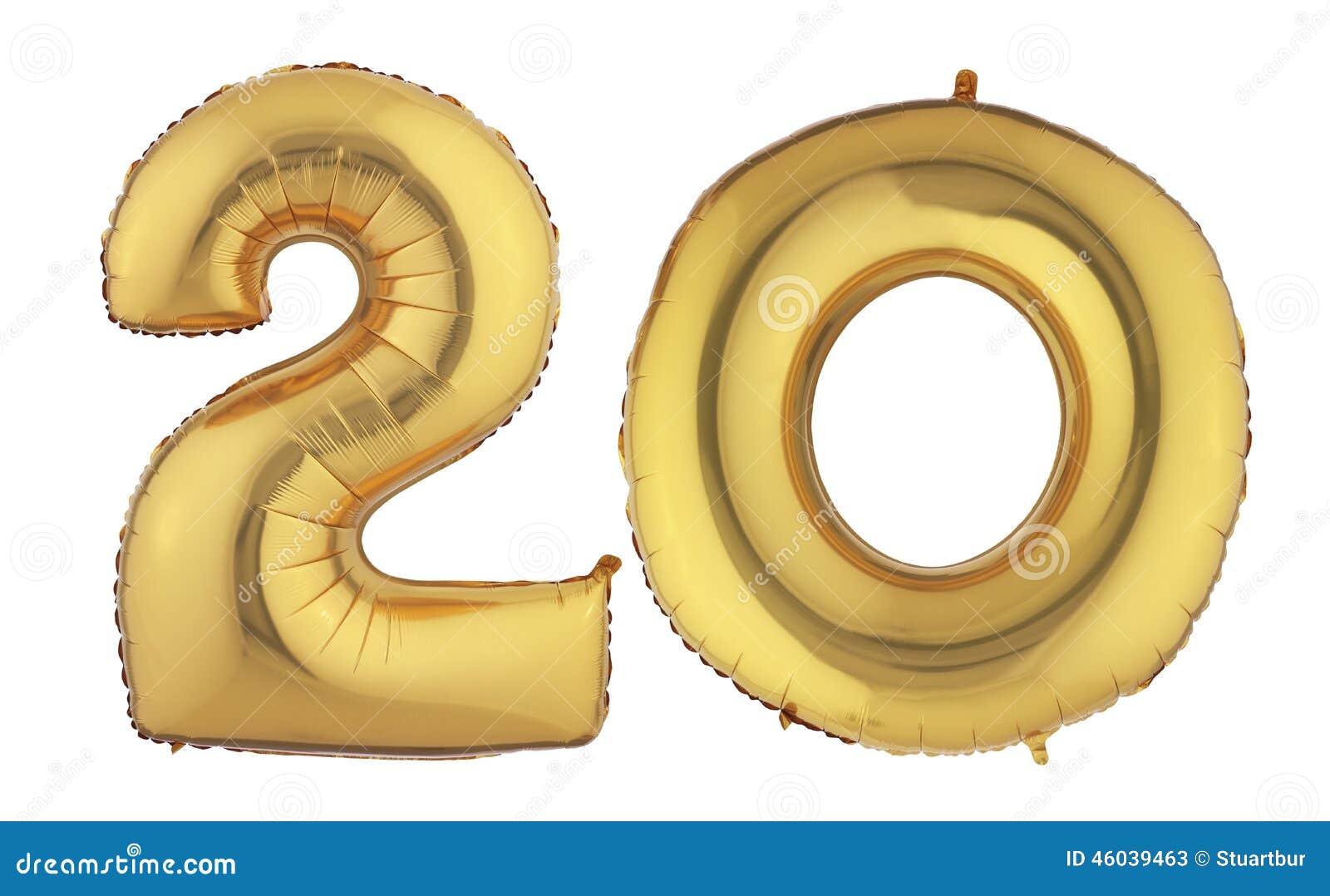 Gold Balloon Twenty stock illustration. Illustration of large - 46039463