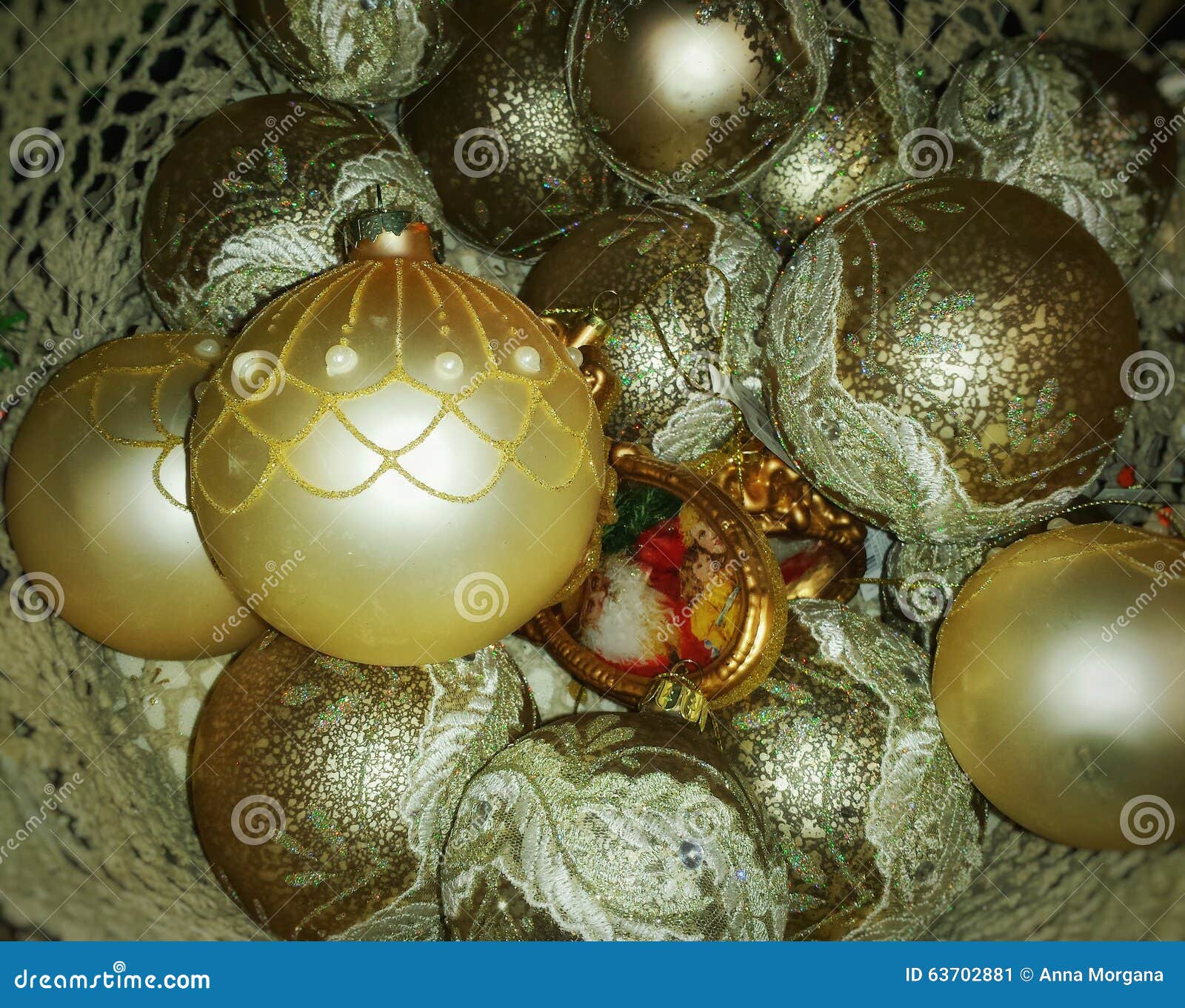 Gold balls stock image. Image of autumn, balls, decoration - 63702881