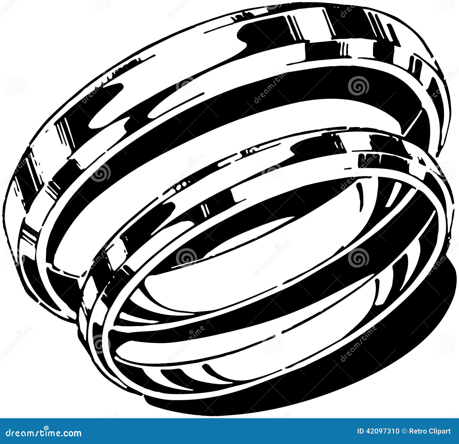 Gold Band Set stock vector. Illustration of women, fifties - 42097310