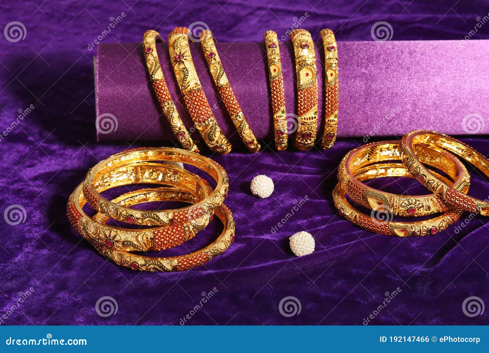 Gold Bangles for Maharashtrian Bride Stock Photo - Image of ethnic ...
