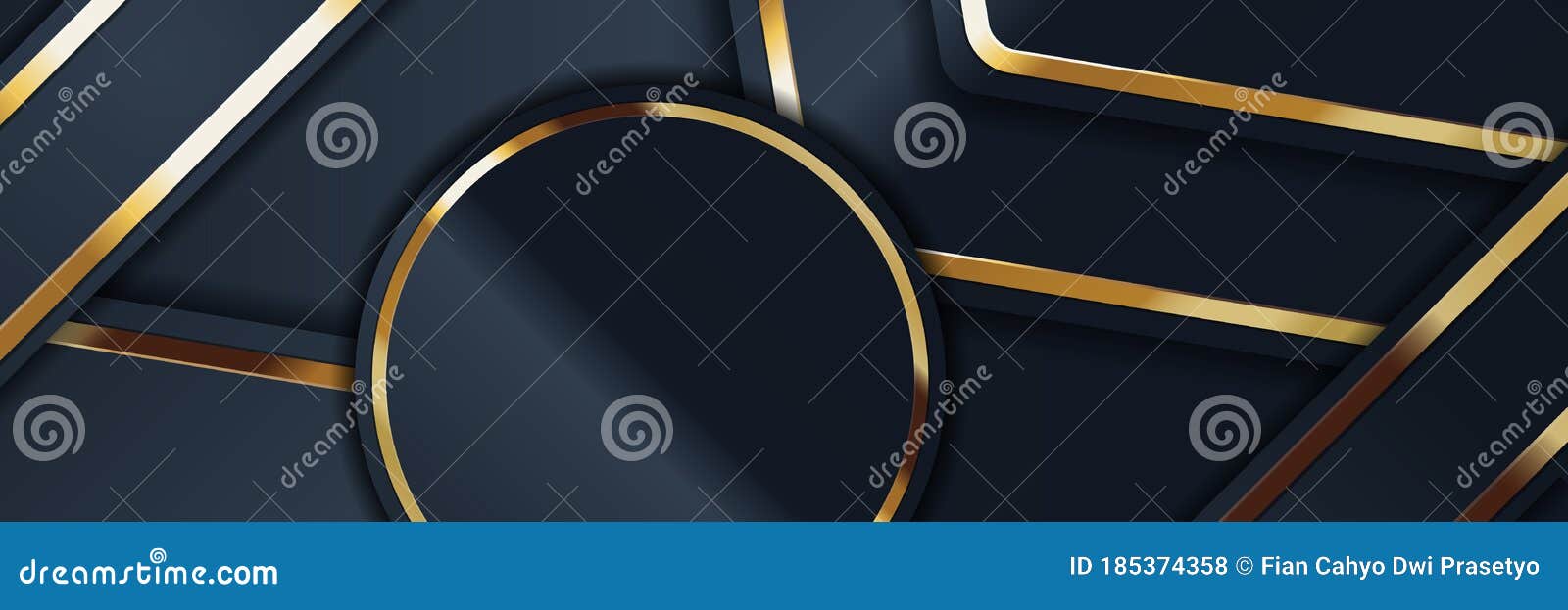 Gold Banner Abstract Vector Background Board for Text and Message ...