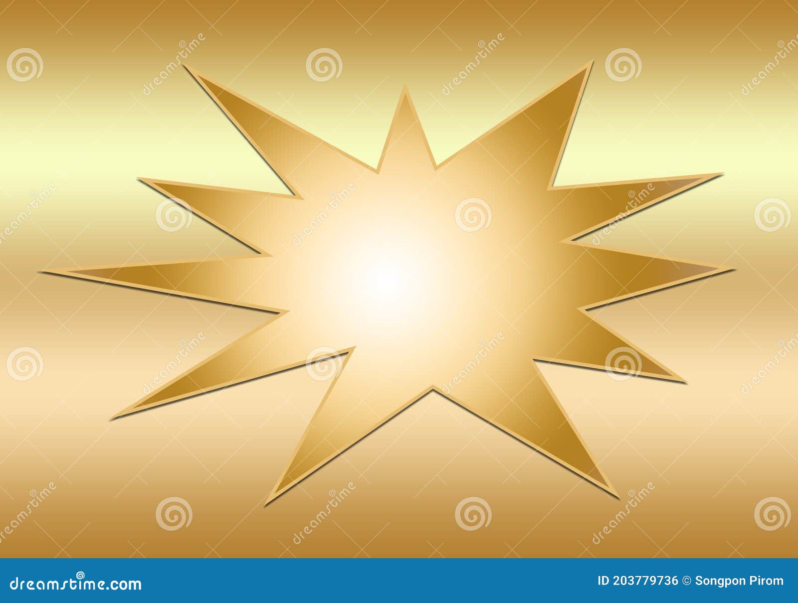 Gold Banner Design Gradient Stock Illustration - Illustration of border ...