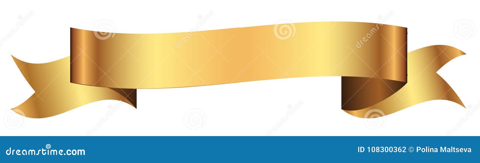Gold Banner for Design in Vector Stock Vector - Illustration of banner ...