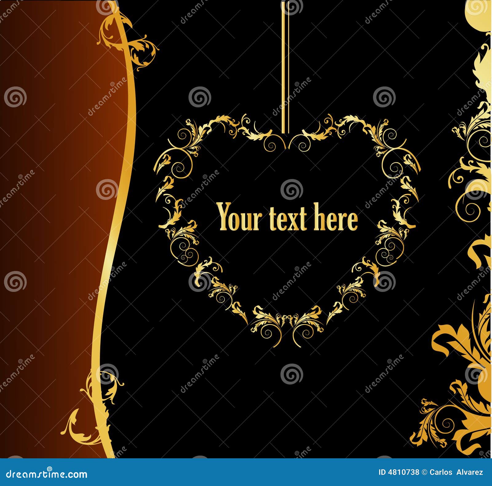 Gold banner vector stock vector. Illustration of modern - 4810738