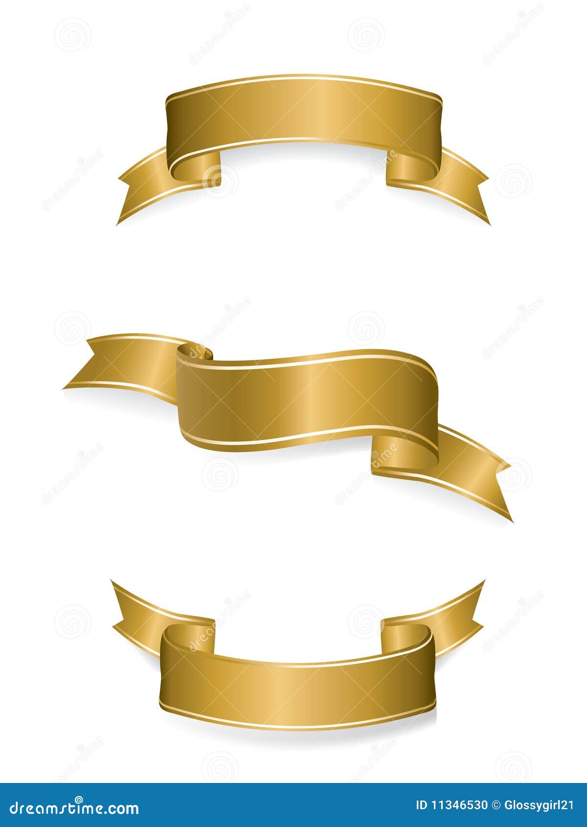 Gold banners stock vector. Illustration of backdrop, wallpaper - 11346530