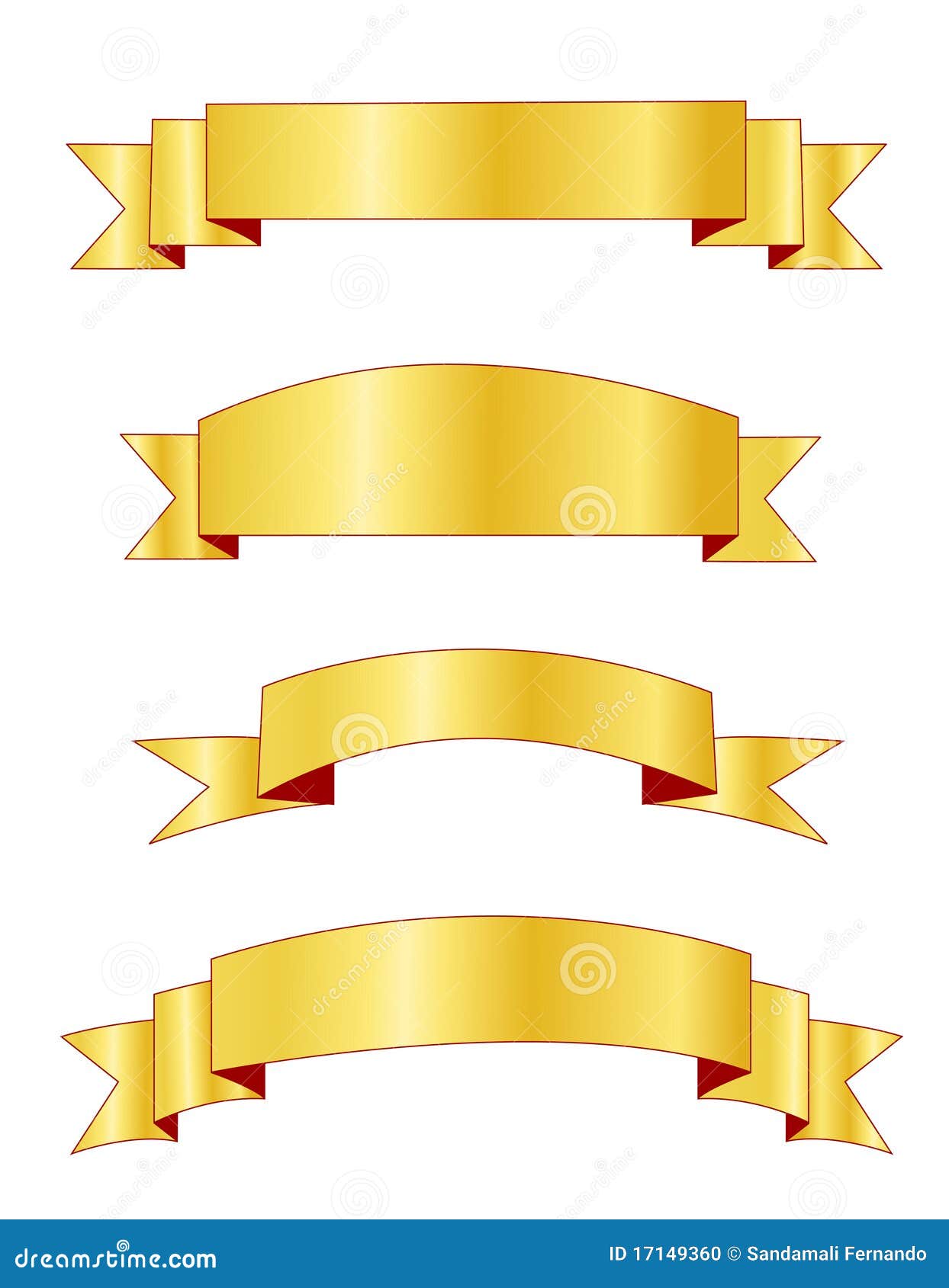 Gold banners / banner stock vector. Illustration of diploma - 17149360