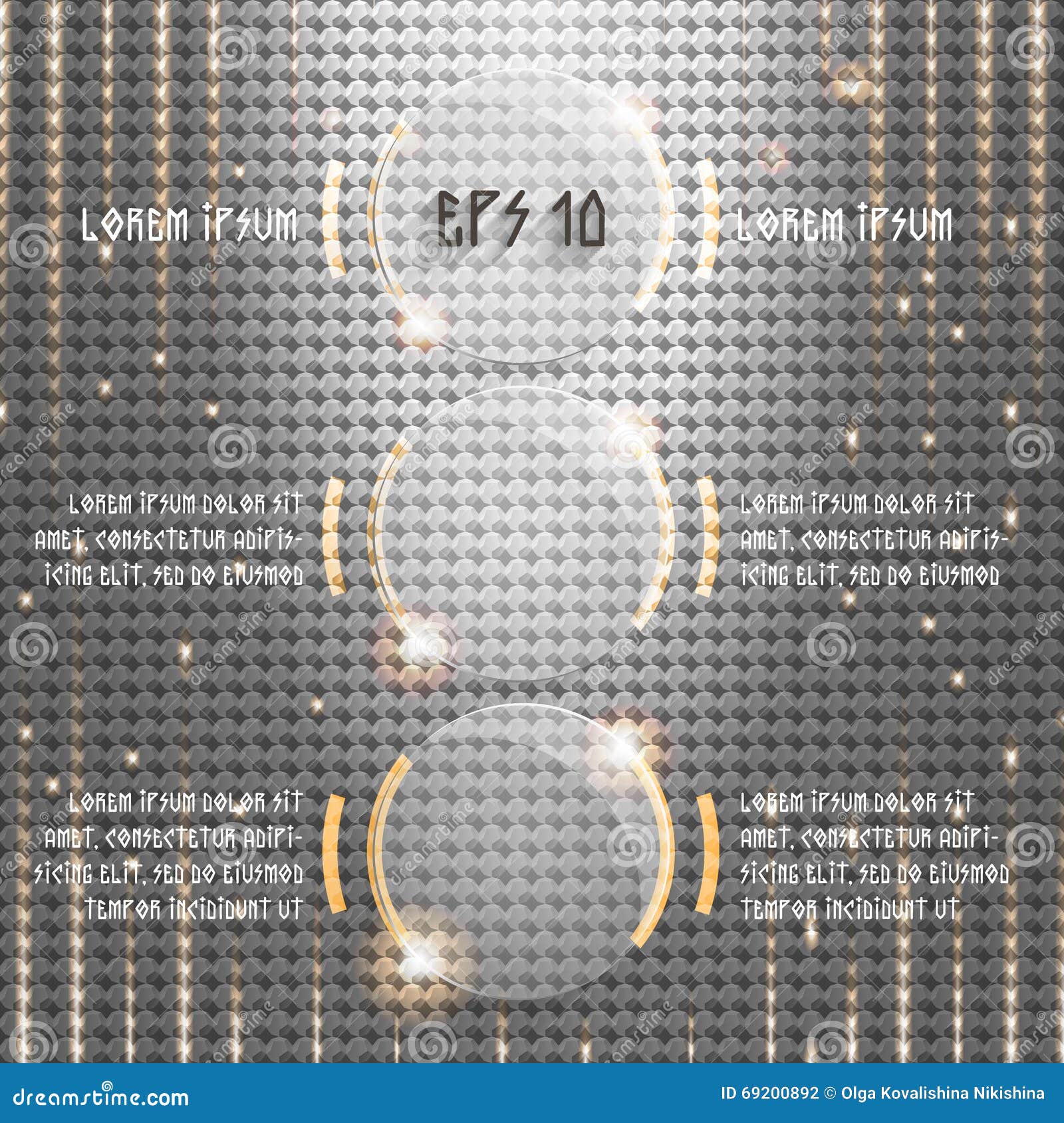 Gold Banners On Diamonds Background Vector Illustration | CartoonDealer ...