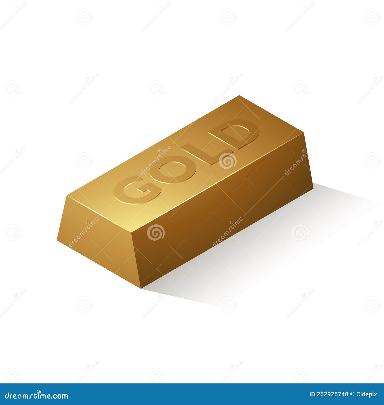 Gold Bar with Embossed Text Stock Vector - Illustration of bars ...