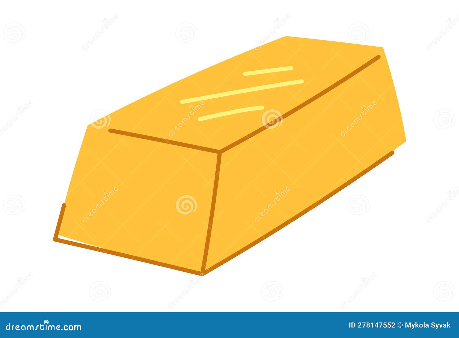 Gold Bar Icon stock vector. Illustration of gold, banking - 278147552