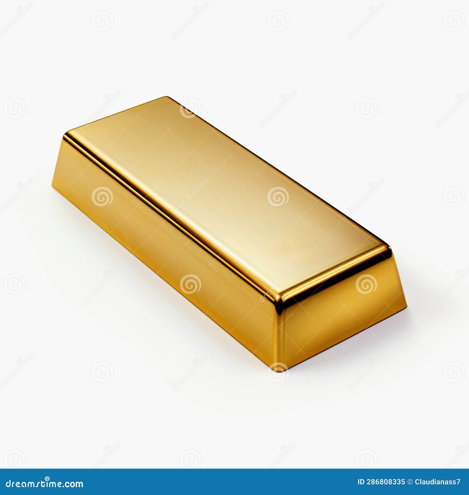 A Gold Bar Isolated on White Background, Generated by Midjourney Ai ...