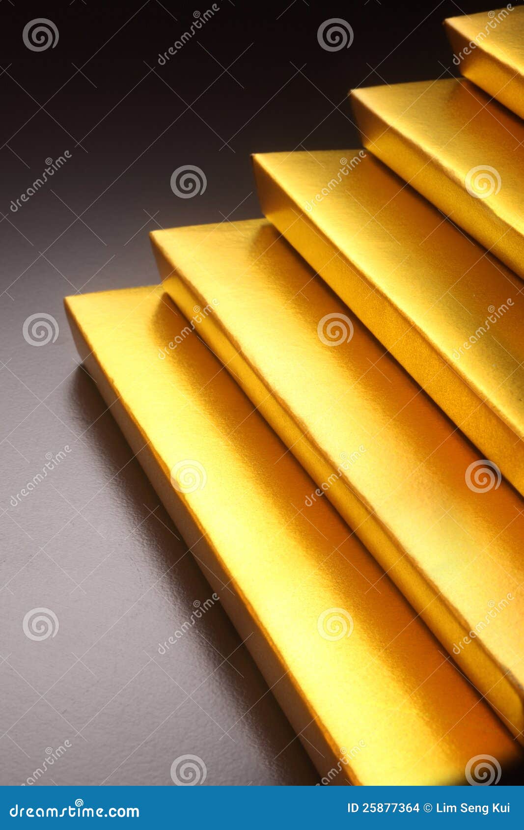 Gold bar stair stock photo. Image of shiny, studio, color - 25877364