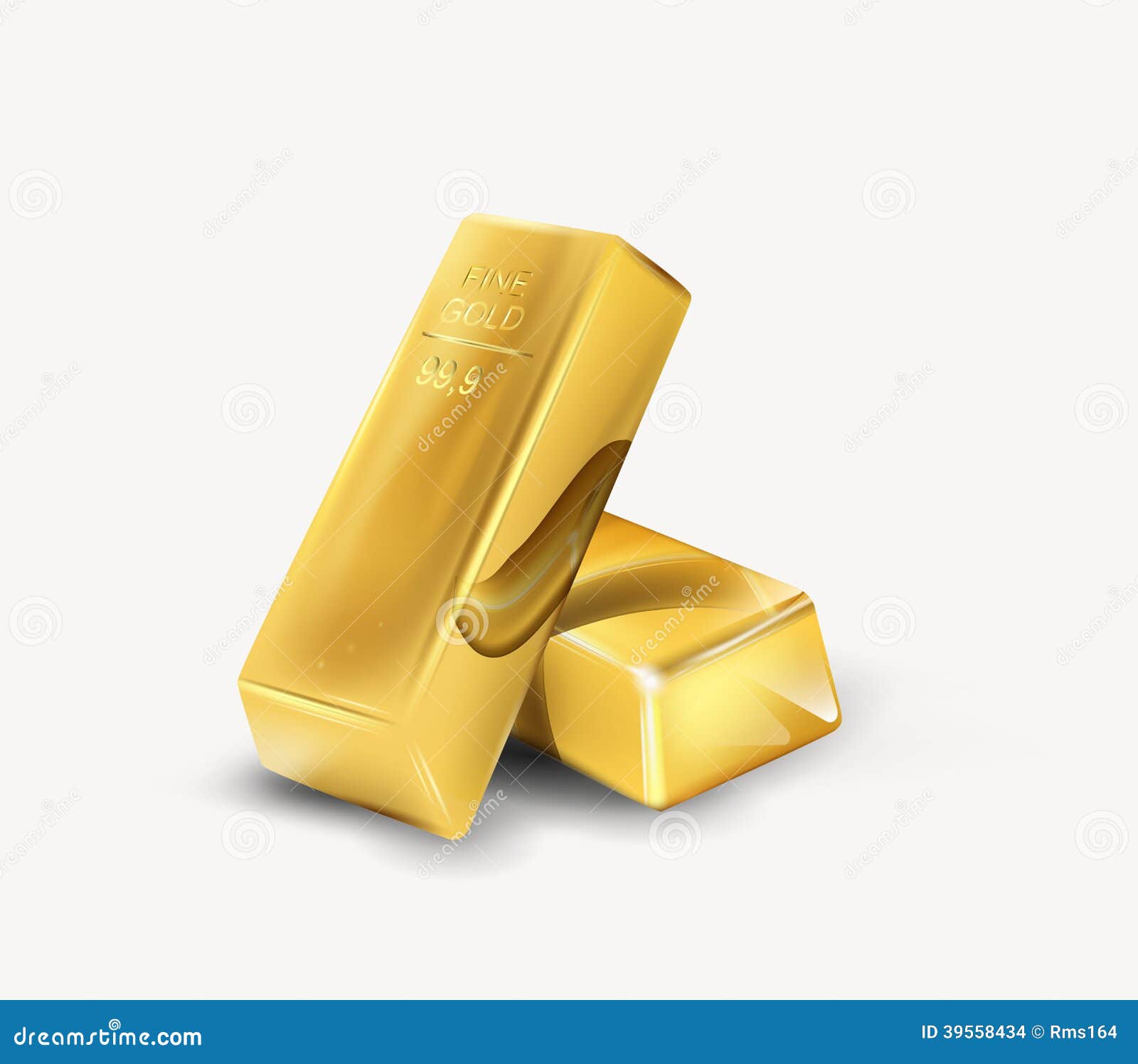 Gold bar stock vector. Illustration of design, finance - 39558434