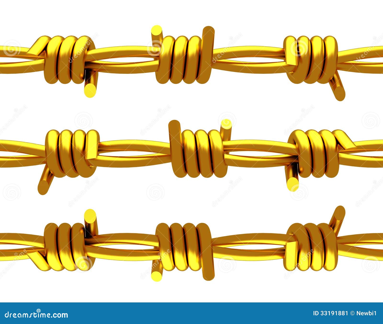 Gold - Barbed wire stock illustration. Illustration of isolated - 33191881