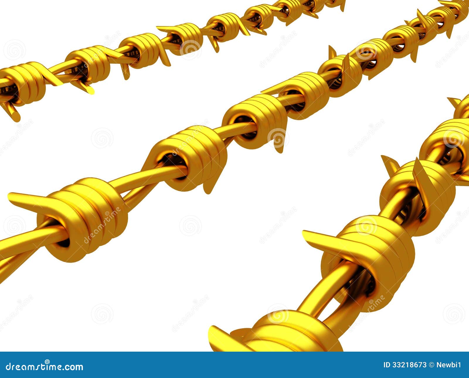 Gold - Barbed wire stock illustration. Illustration of prevent - 33218673