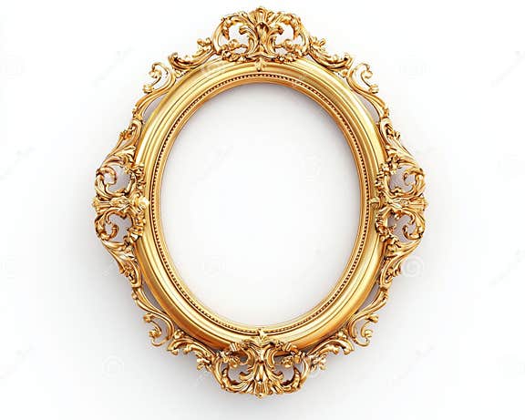 Gold Baroque Frame. Elegant and Classic Gold Frame Stock Image - Image ...