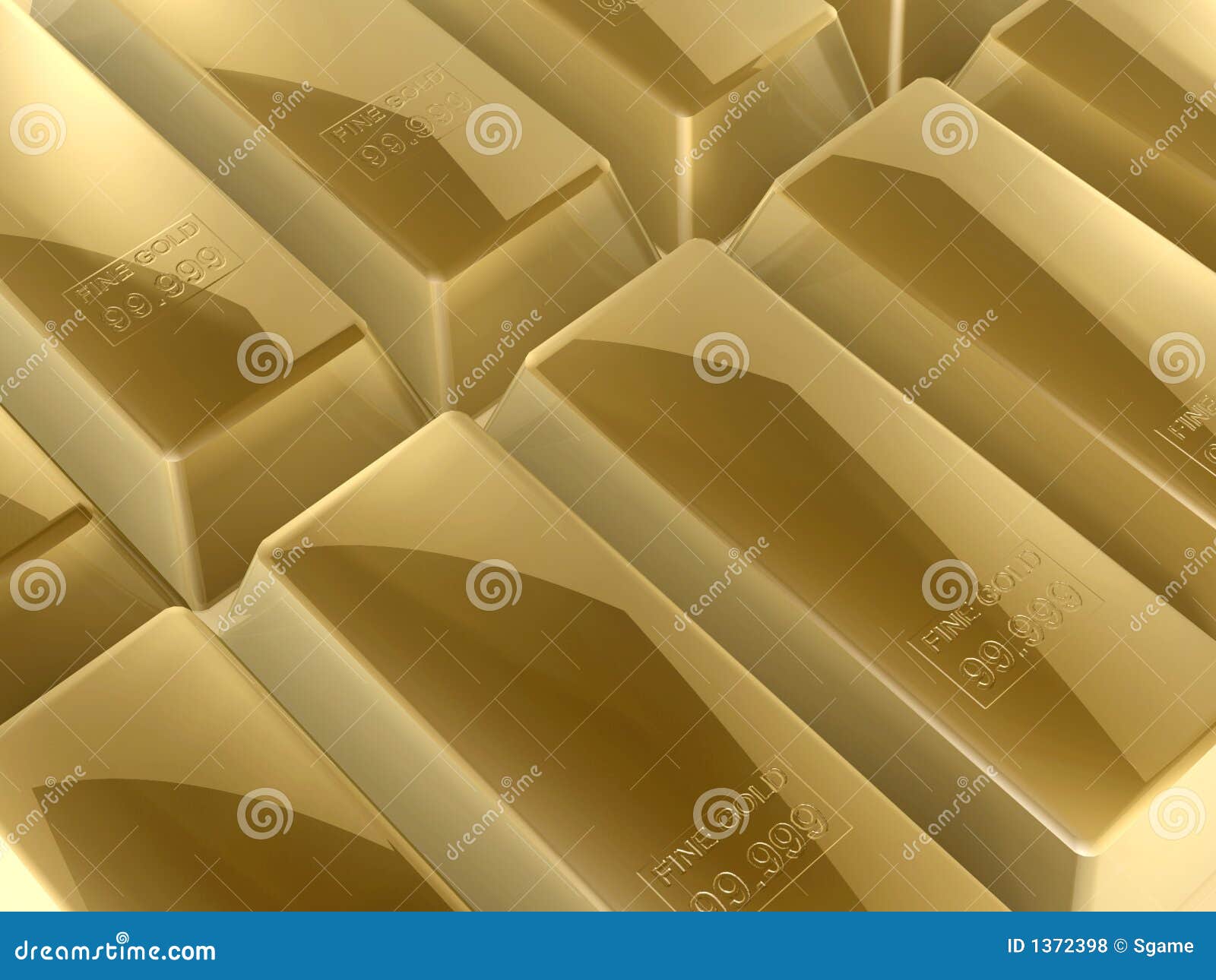 Gold bars stock illustration. Illustration of gold, metallic - 1372398