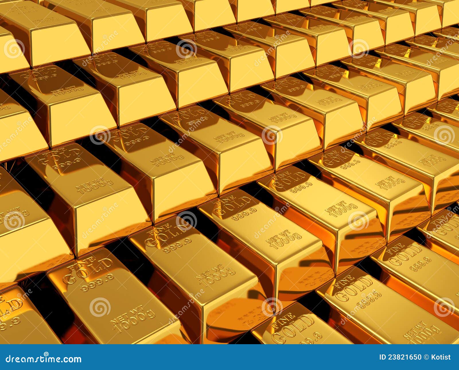 Gold bars stock illustration. Illustration of metal, horizontal - 23821650