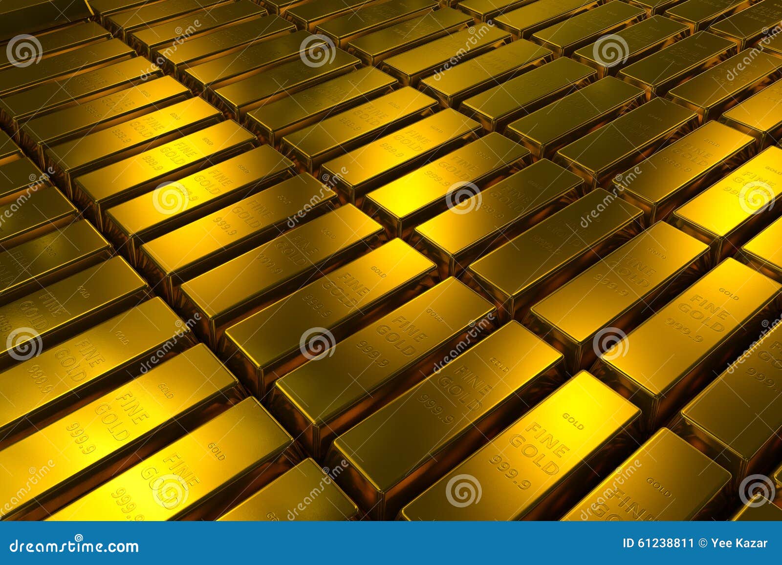 Gold Bars Block Three Dimension Concept Stock Image - Image of brick ...
