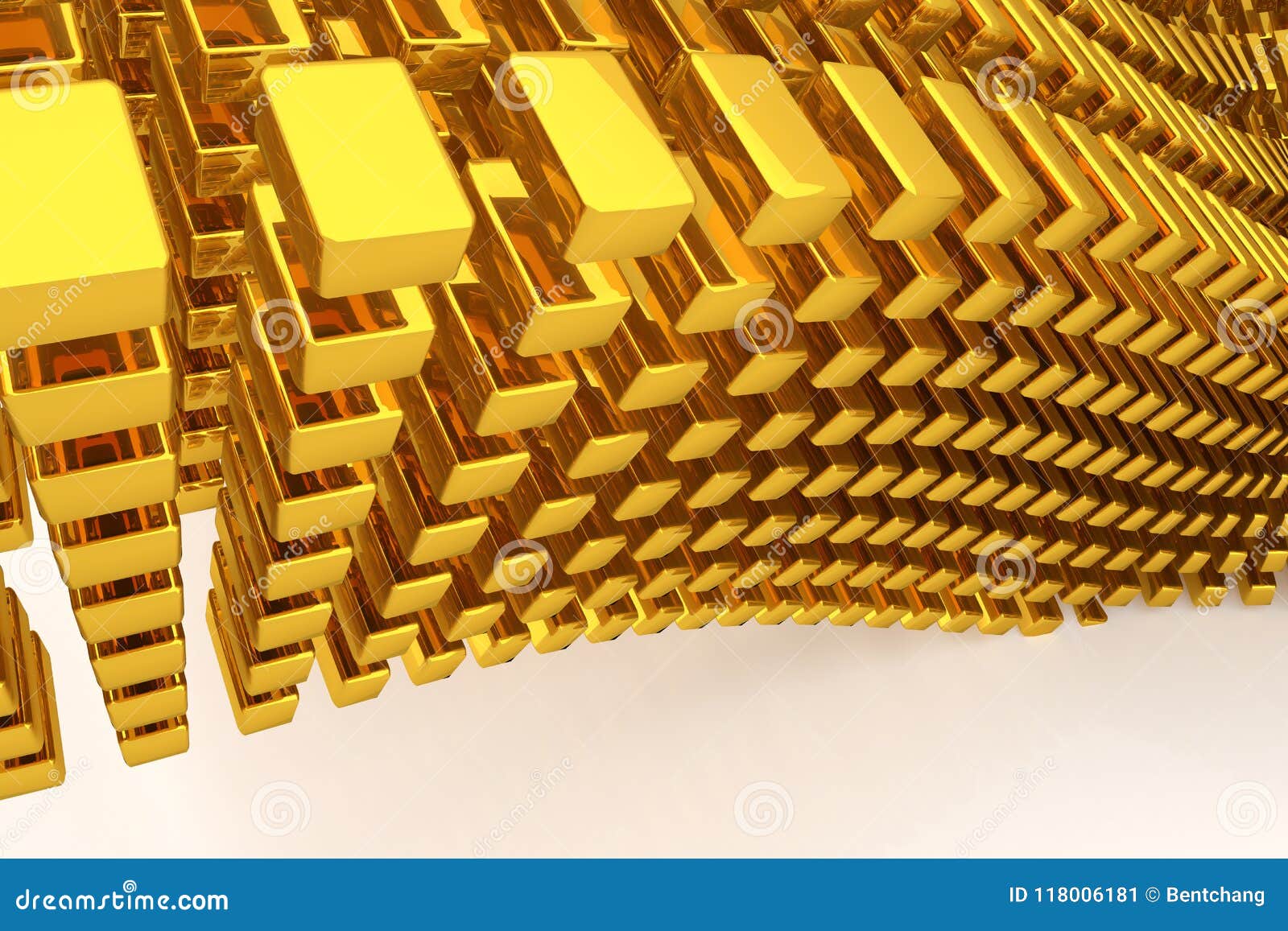 Gold Bars or Bricks, Floating Around, Modern Style Background or ...