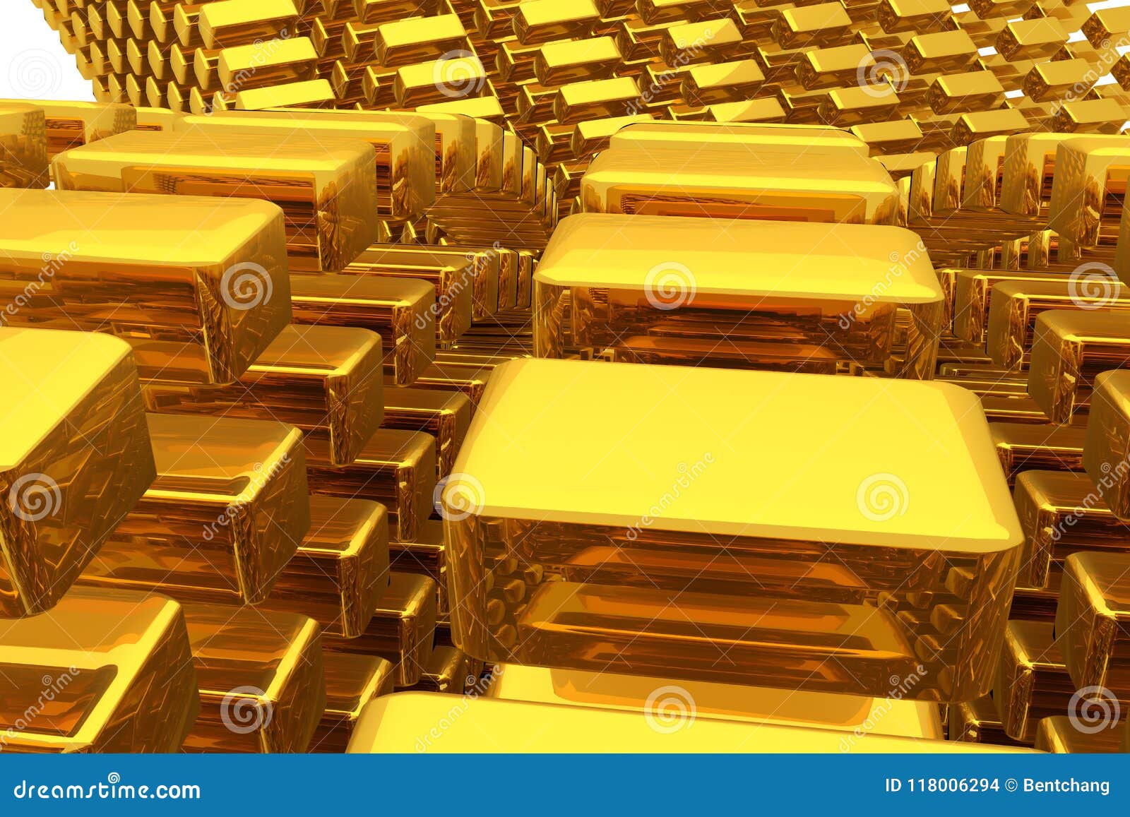 Gold Bars or Bricks, Floating Around, Modern Style Background or ...