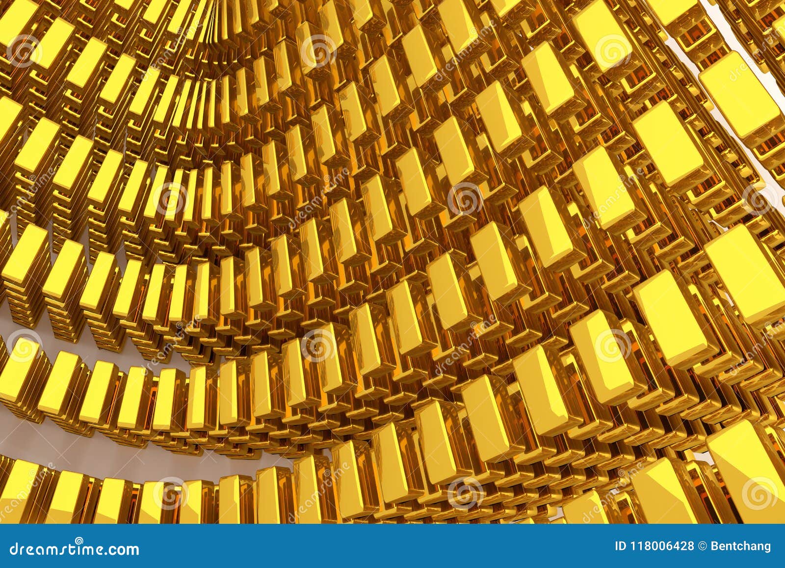 Gold Bars or Bricks, Floating Around, Modern Style Background or ...
