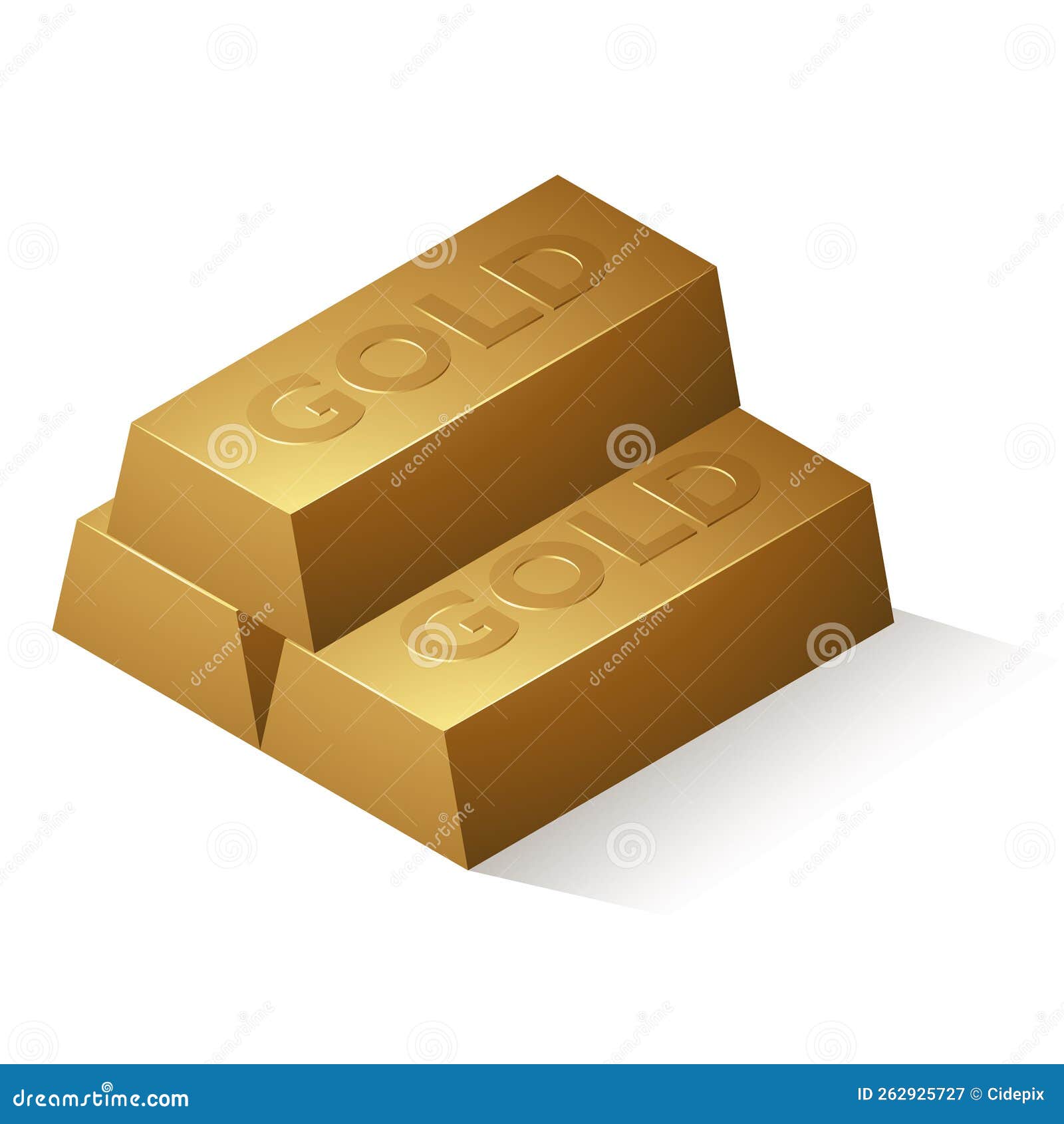 3 Gold Bars with Embossed Text Stock Vector - Illustration of concept ...