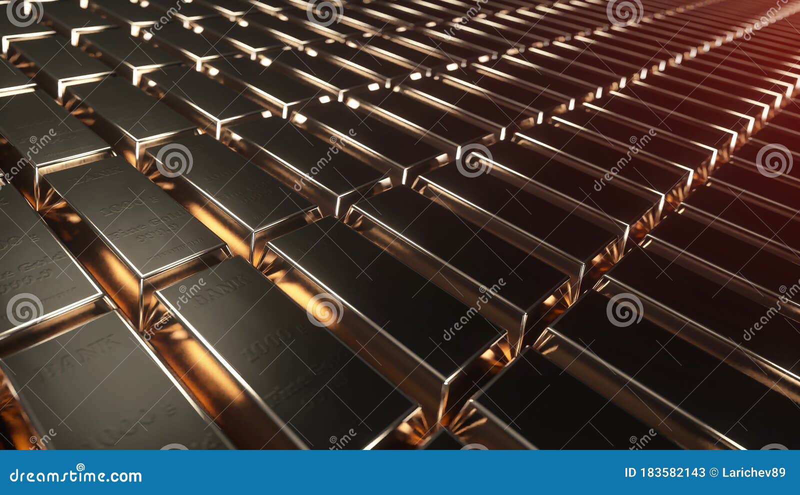 Gold Bars. Gold Ingots Stacked in Neat Rows Stock Illustration ...