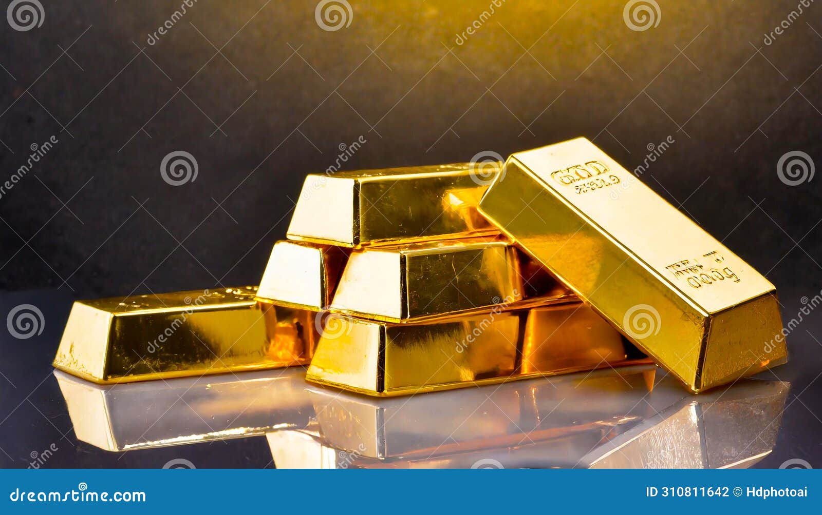 Gold Bars Isolated on White Background Stock Illustration ...
