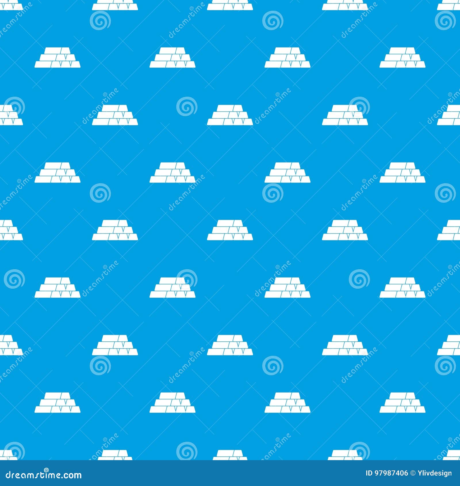 Gold Bars Pattern Seamless Blue Stock Vector - Illustration of gold ...