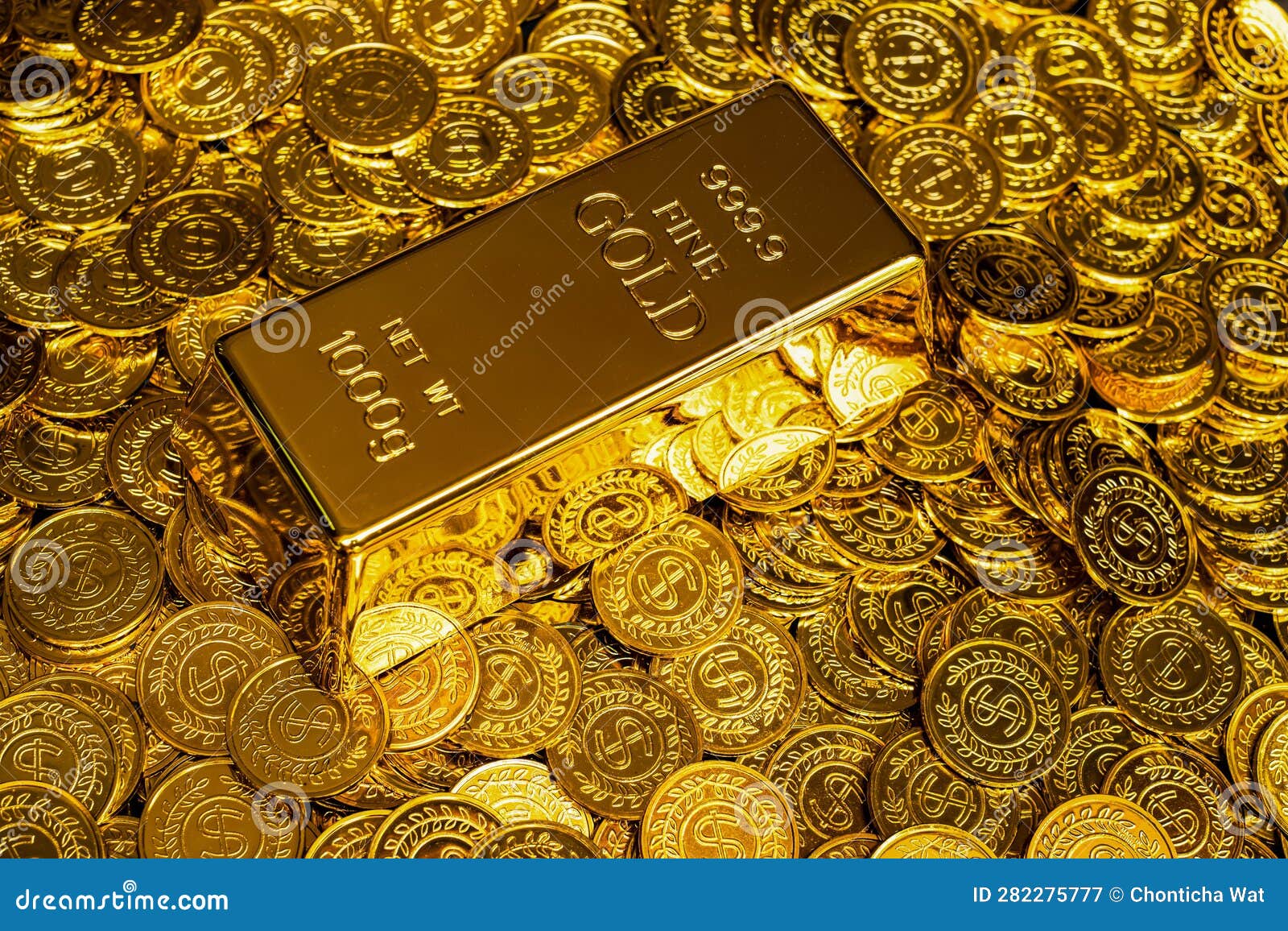 Gold bars are placed stock illustration. Illustration of gold - 282275777