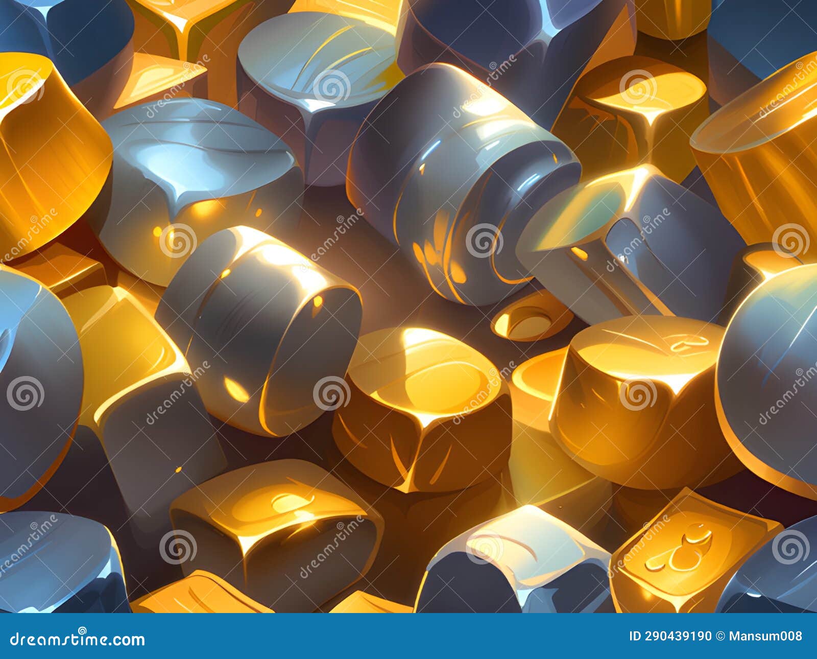Gold Bars in the Shape of a Gold Stock Illustration - Illustration of ...