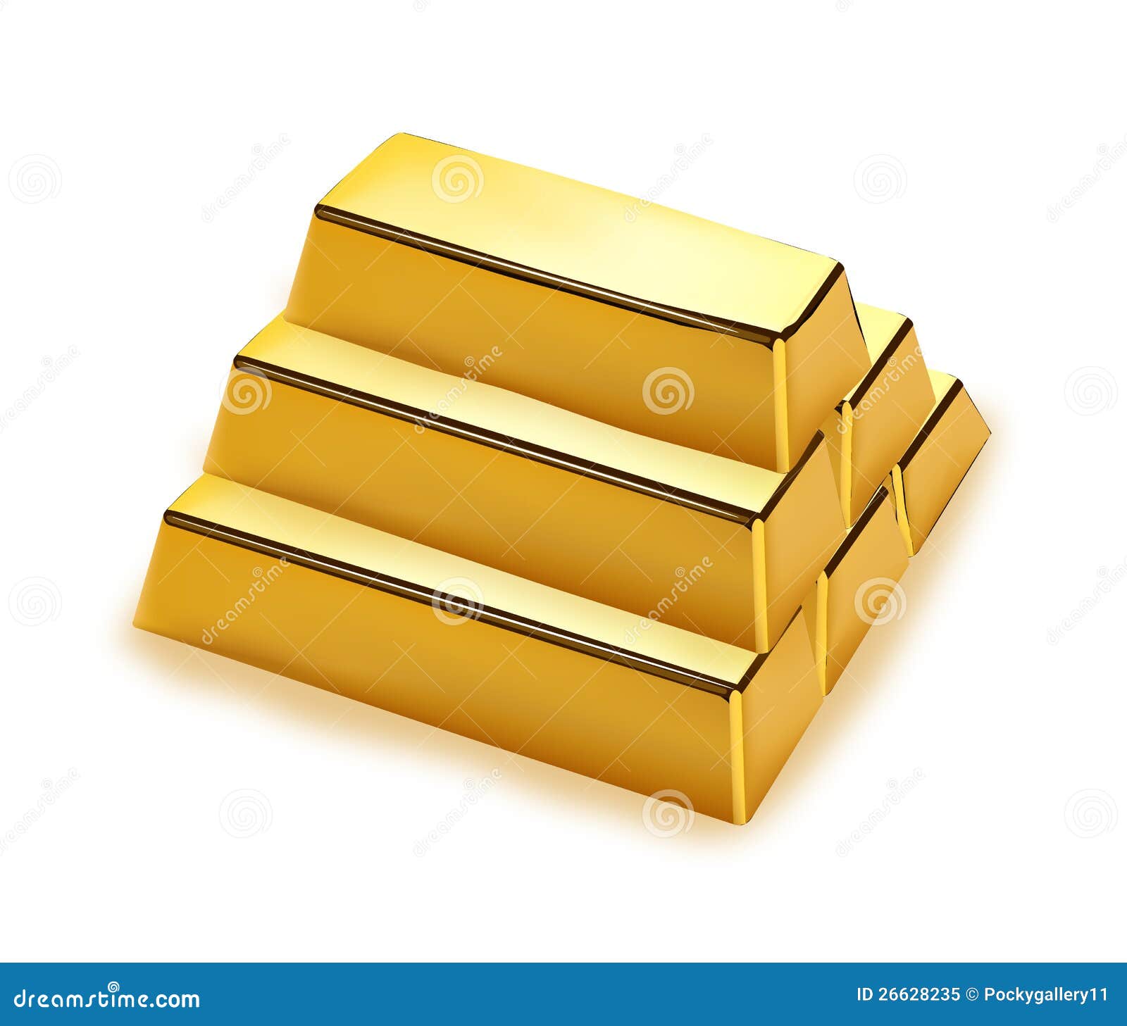 Gold Bars Stack Royalty Free Stock Photo - Image: 26628235