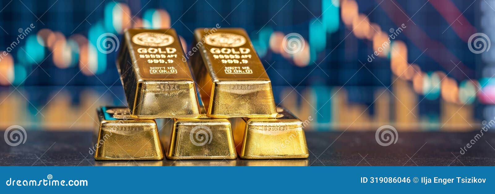 Gold Bars Stacked on Financial Chart Tools for Tracking Regulatory ...