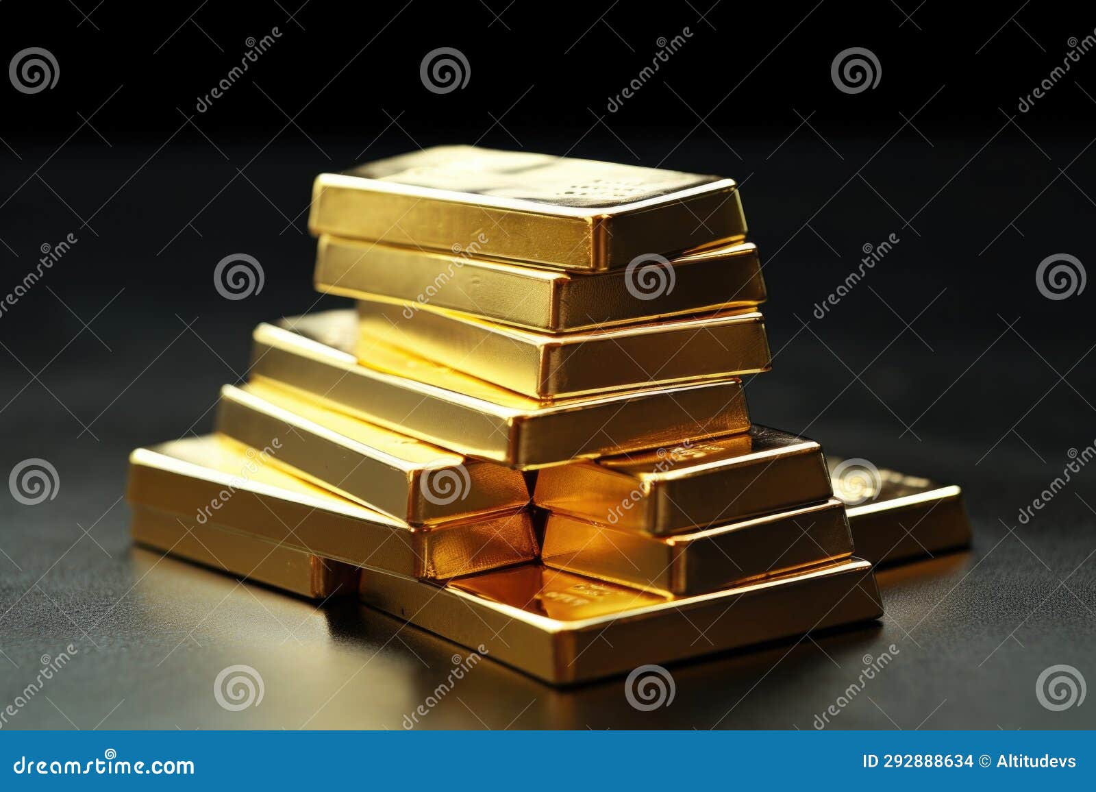 Gold Bars Stacked on a Flat Surface Stock Photo - Image of stacked ...