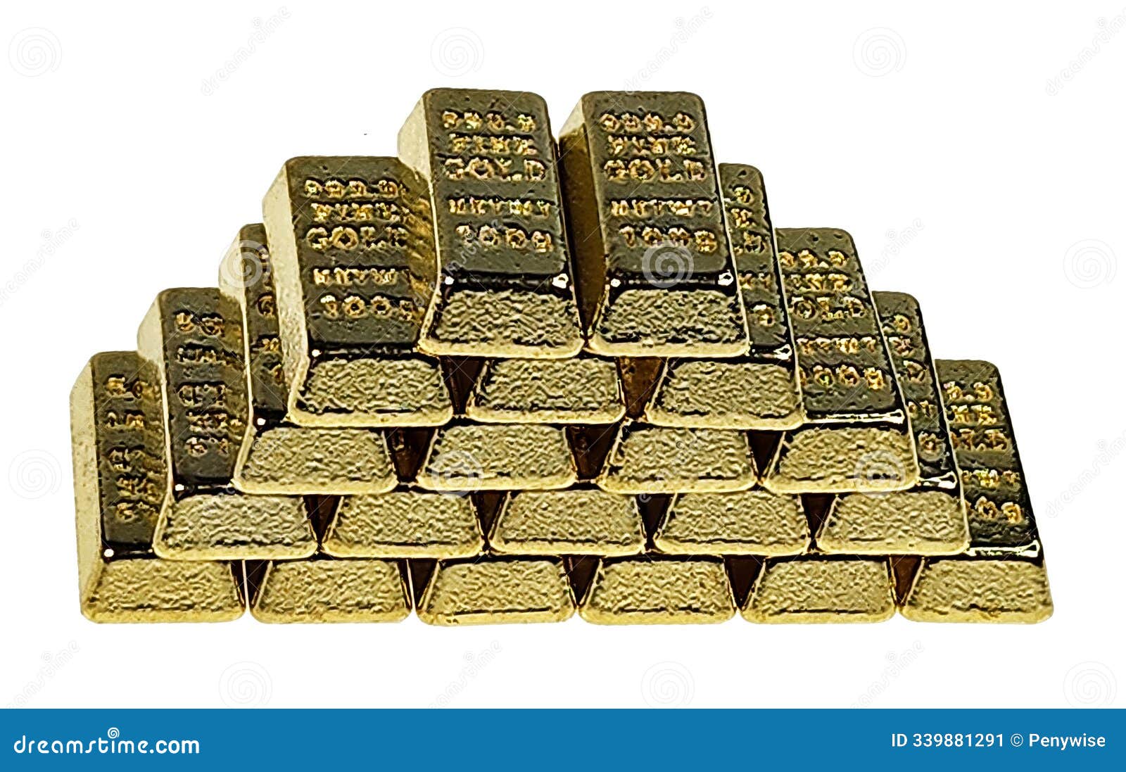 Gold Bars Stacked stock image. Image of golden, savings - 339881291