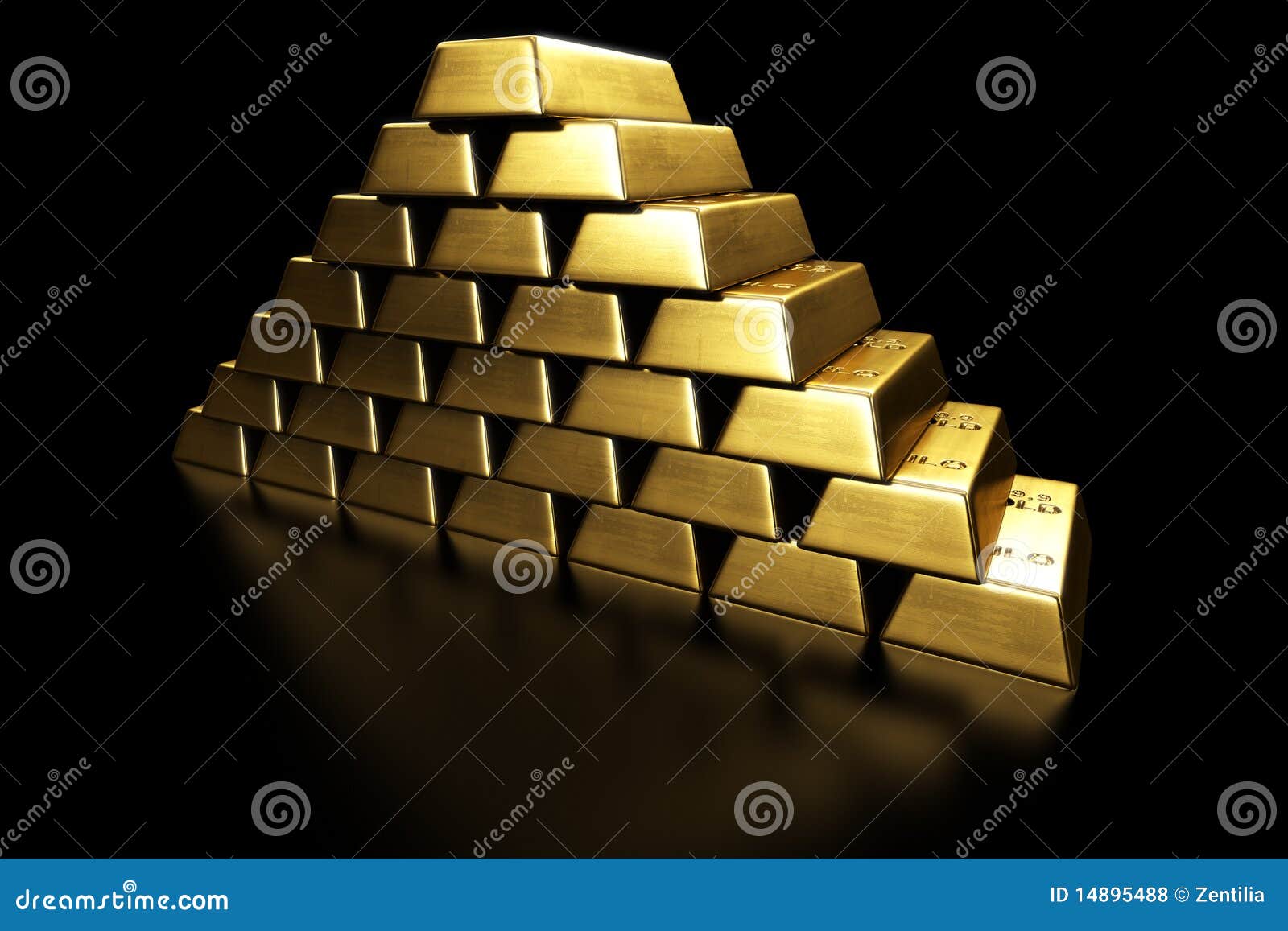 Gold Bars Stacked In A Pyramid Stock Photography | CartoonDealer.com ...