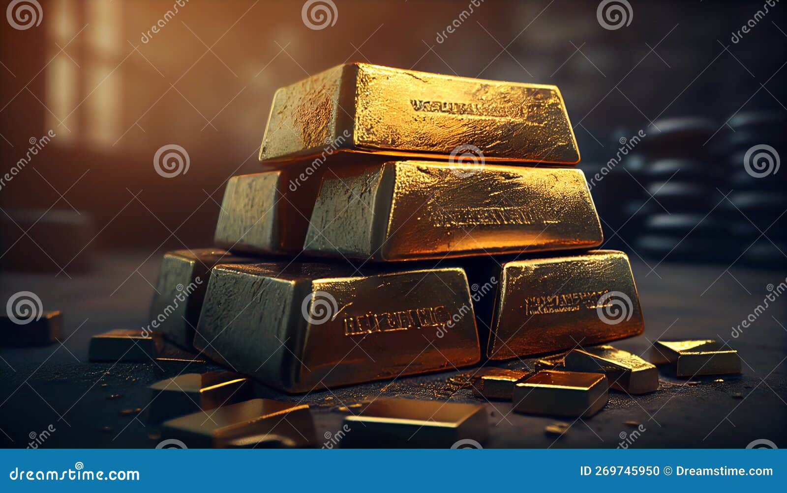 Gold Bars on Table Close-up Stock Photo - Image of trade, monetary ...