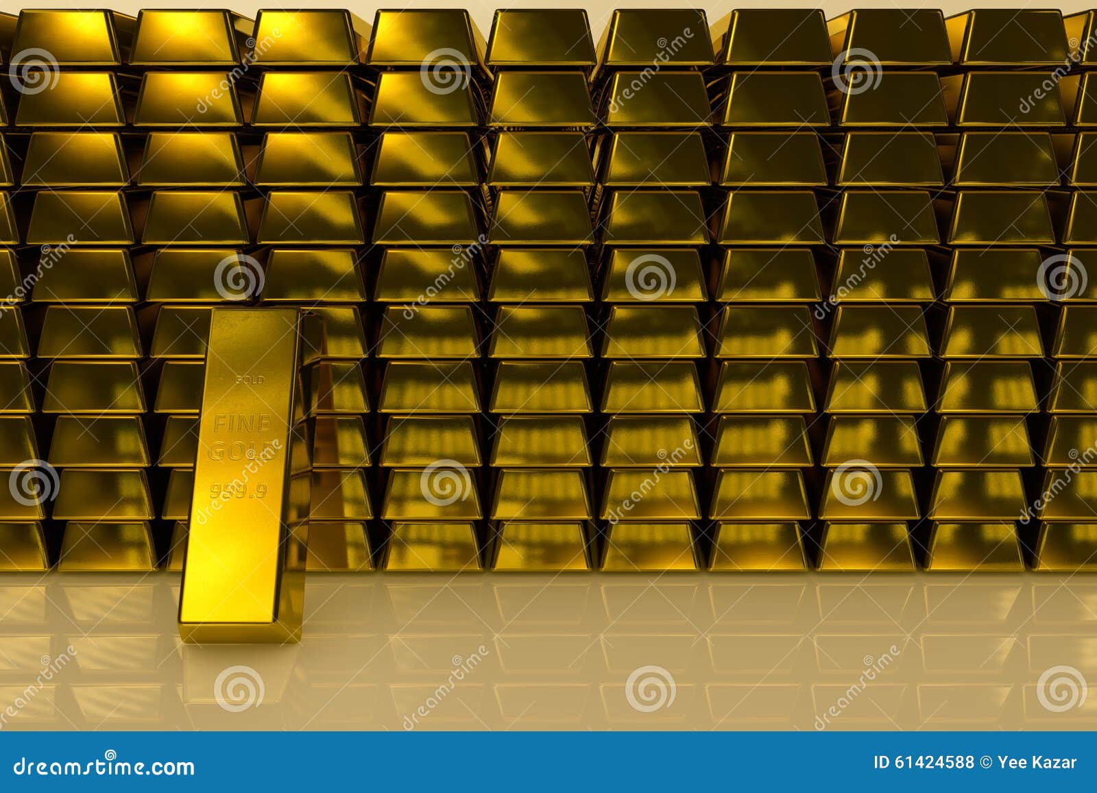 Gold Bars Three Dimension Concept Background Stock Photo - Image of ...