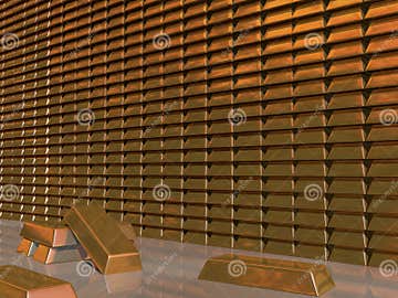 Gold bars in Vault stock illustration. Illustration of vault - 24759794
