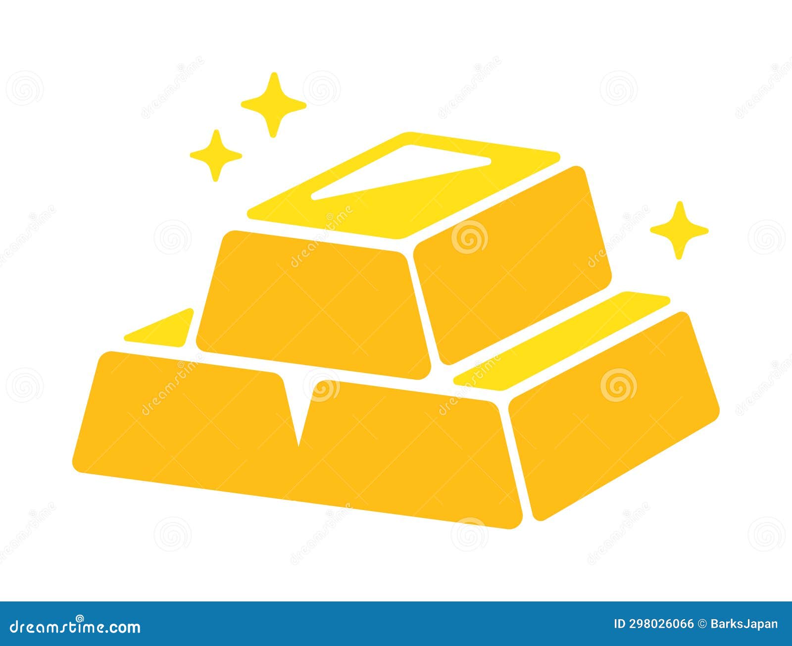 Gold Bars Icon Illustration Stock Illustration - Illustration of gold ...