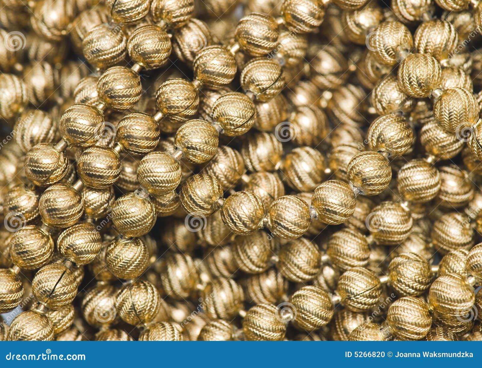Gold beads stock photo. Image of jewels, luxury, bead - 5266820