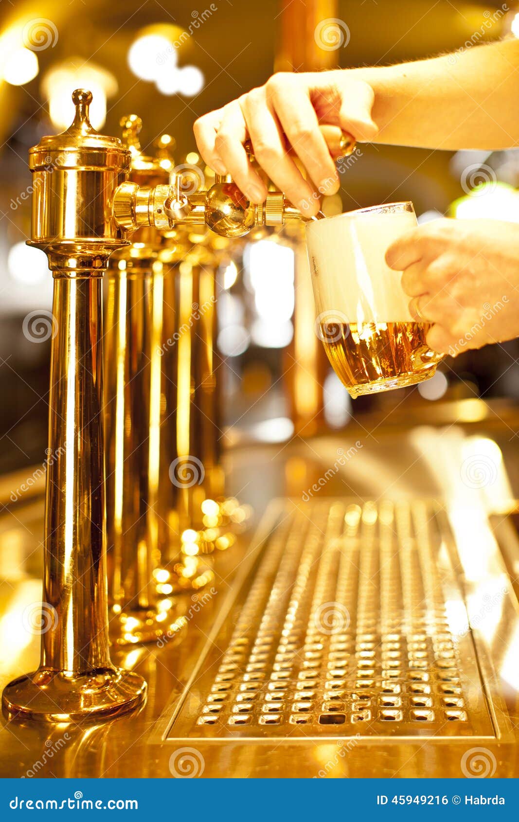 Gold beer stock photo. Image of pouring, pint, cool, drink - 45949216