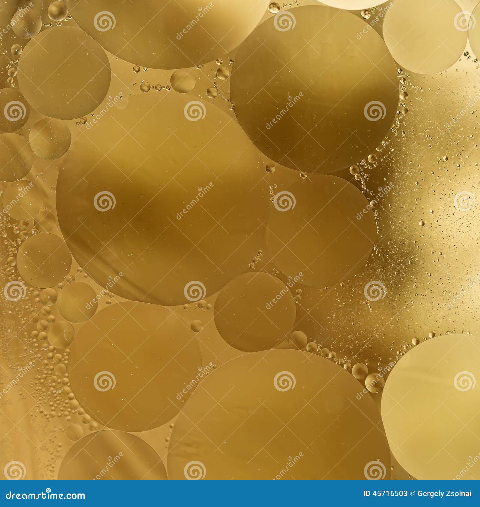 Gold,beige,brown Gradient Oil Drops in the Water -abstract Background ...