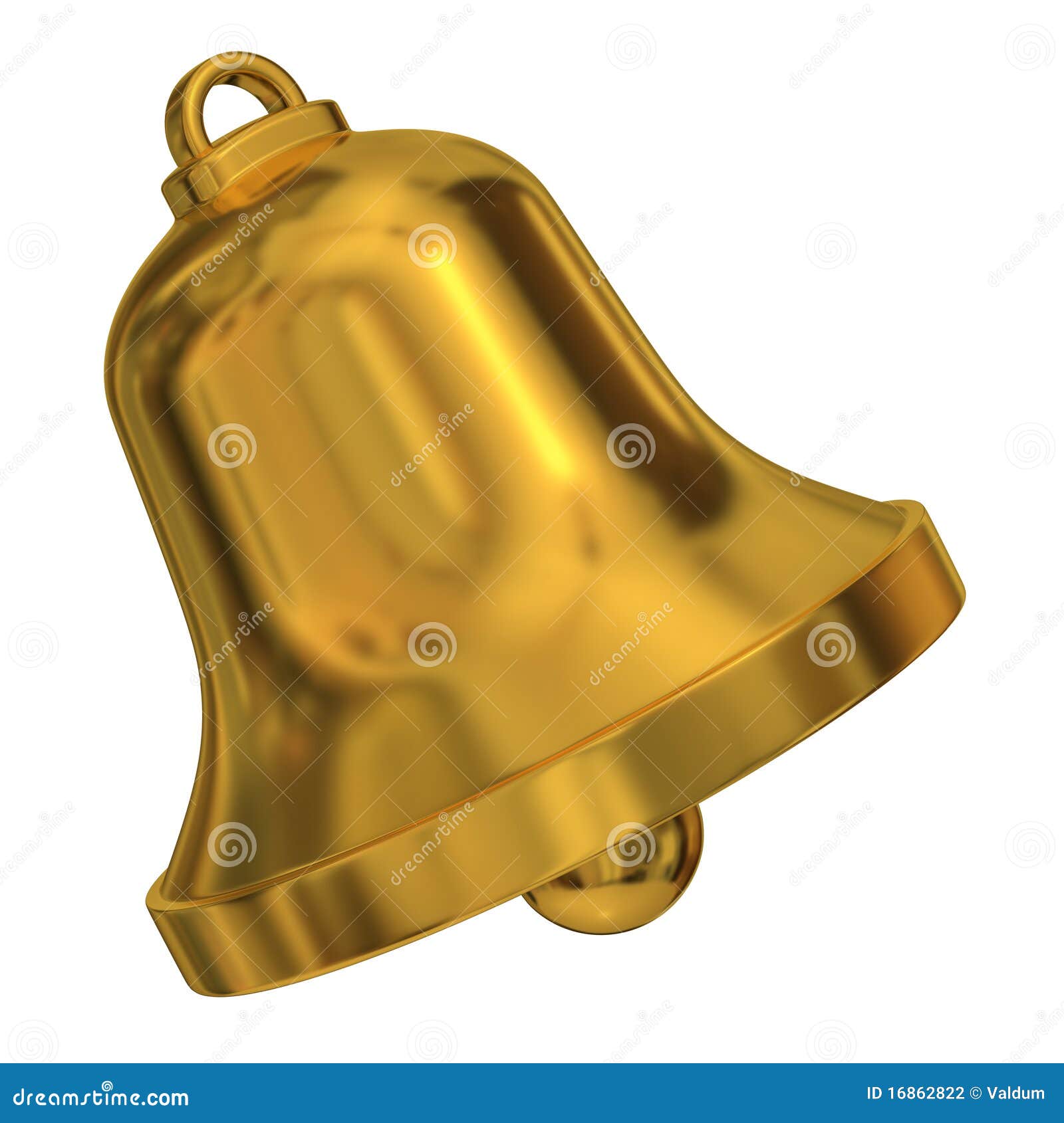 .Gold Bell On Blaclk Background. Vector Illustration | CartoonDealer ...